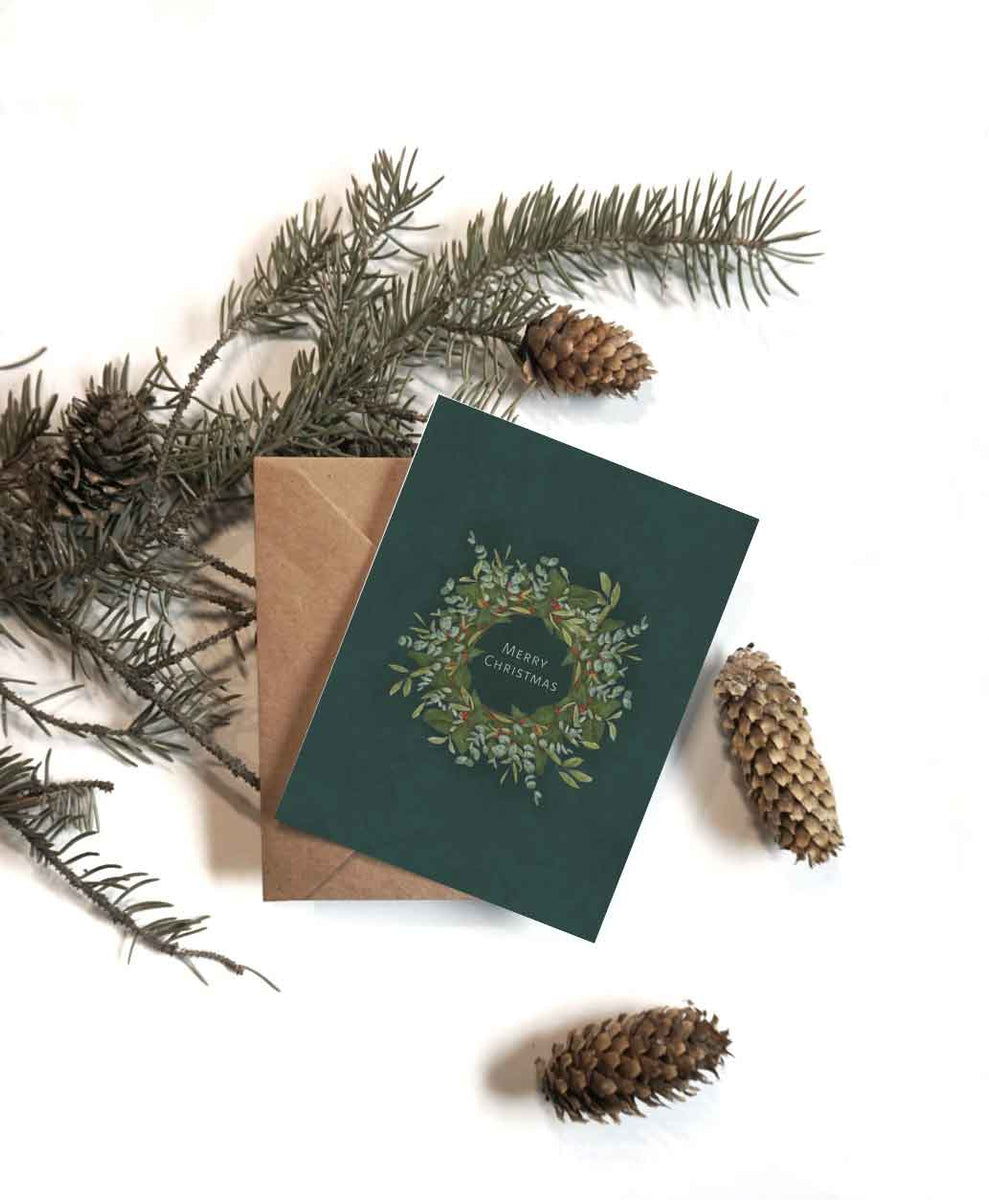 Christmas Wreath Card – made by bumble